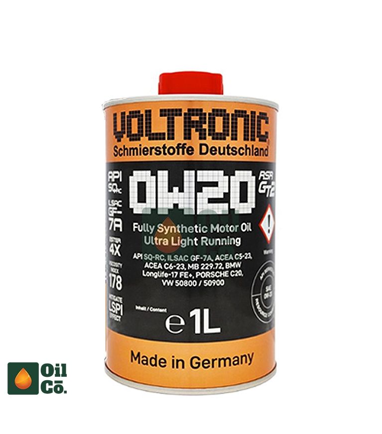 VOLTRONIC RSR GT2 0W-20 FULL SYNTHETIC 1L | OilCō Bangladesh