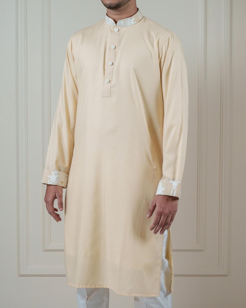 Cream Panjabi | Waasey