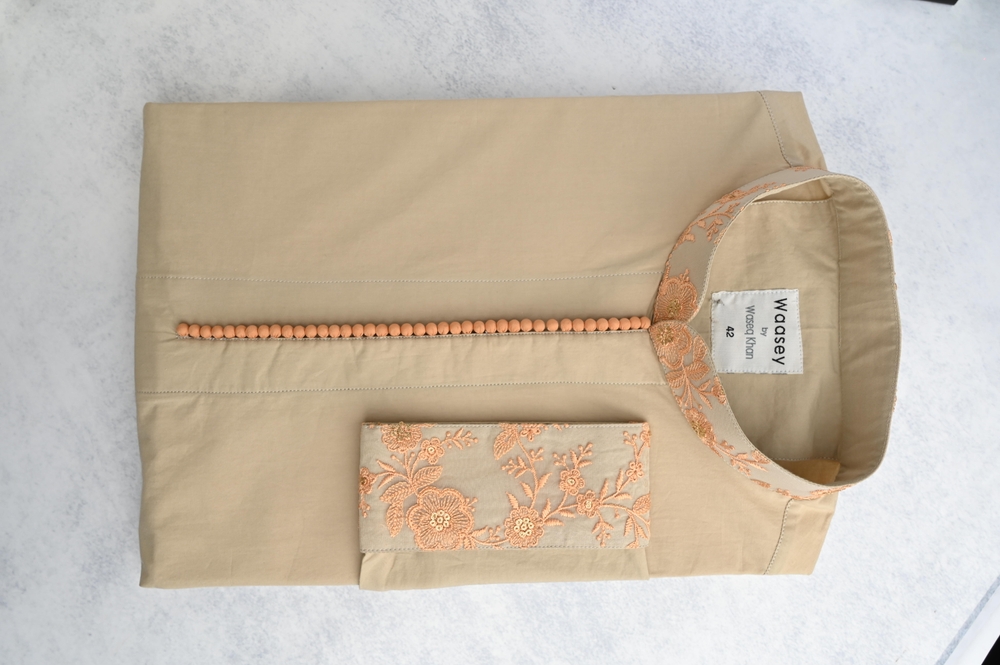 Cream Panjabi | Waasey